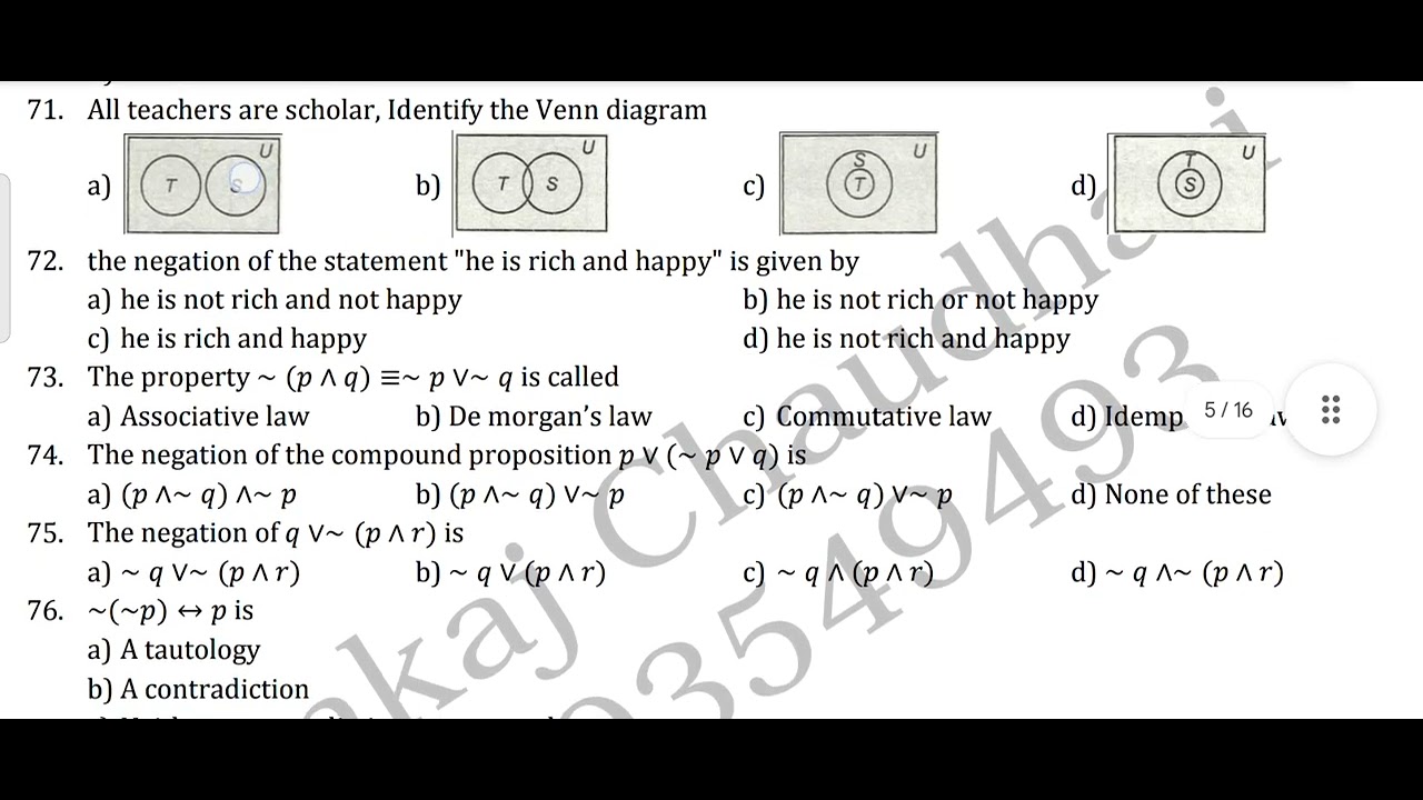 Mathematics l MHT-CET/JEE Practice Questions Bank - Mathematical ...
