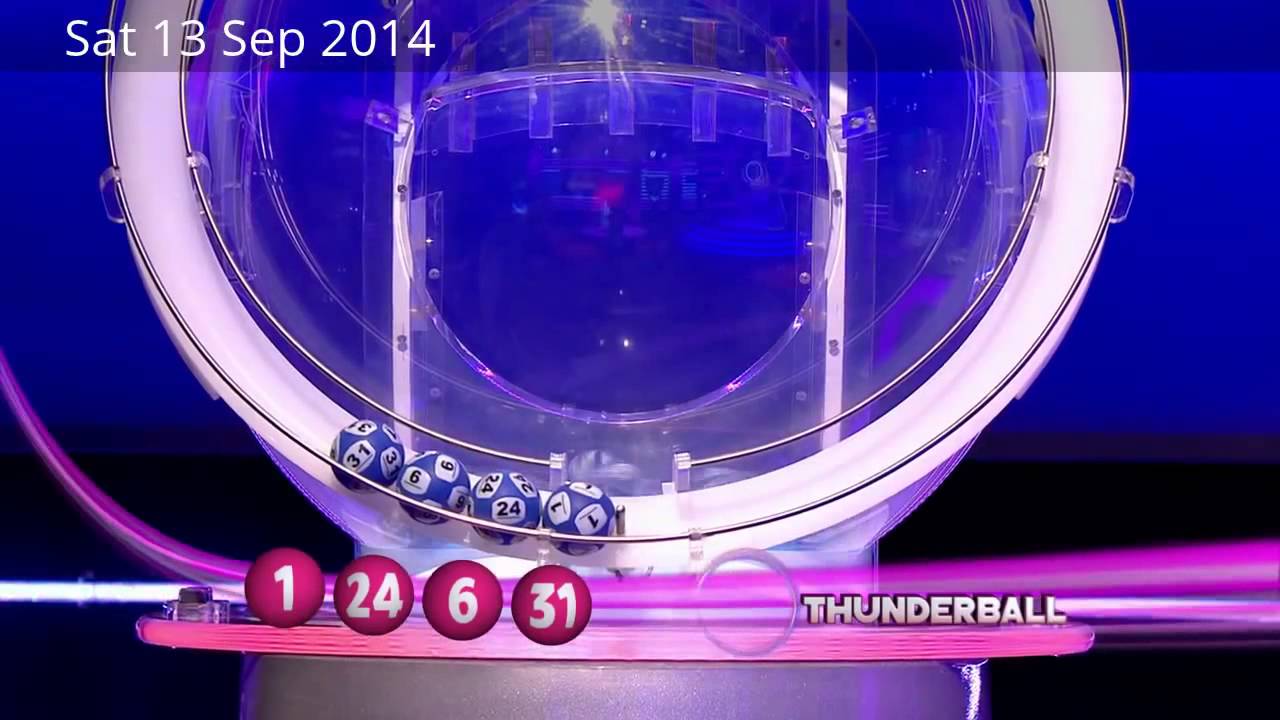 The National Lottery 'Thunderball' draw results from Saturday 13th ...