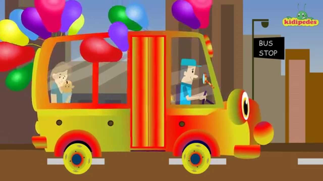 The Wheels On The Bus Go Round And Round - Popular Nursery Rhymes ...