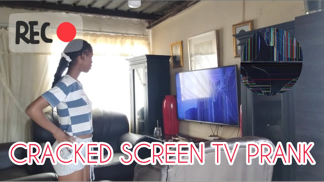 Cracked Screen Tv prank on my dad*prank gone wrong*🤣#prank #prankvideo ...