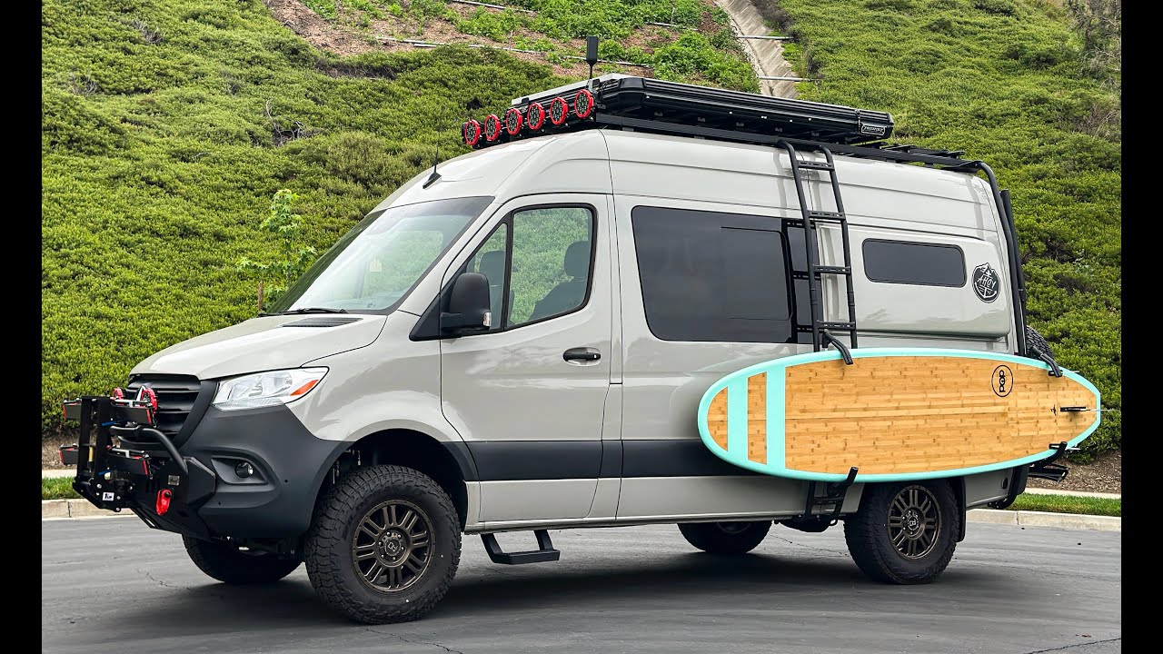 Ahoy Van 4x4 Sprinter Van layout and options walk around - seats 5 ...