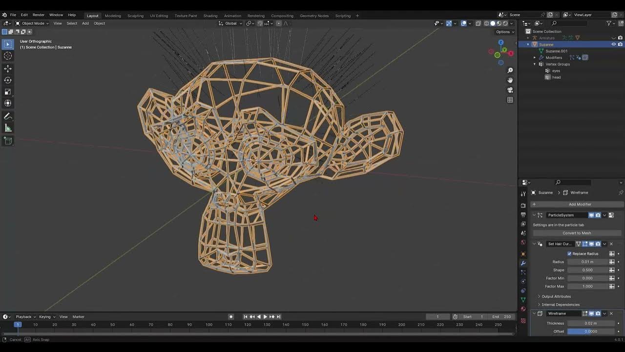 Blender Wireframe Modifier 001 How to use - YouTube