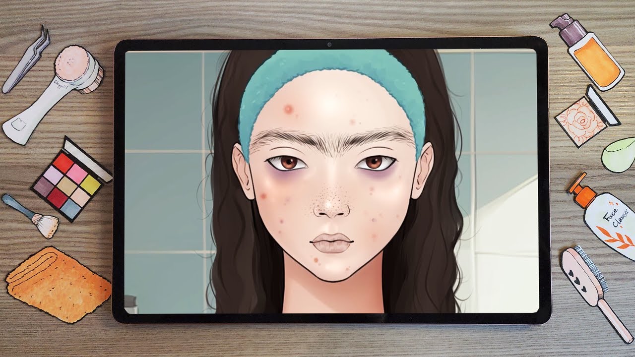 Doing ASMR on a Screen 📺 Makeup Animation with Paper Products 💄 - YouTube