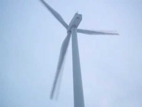 Noisy whistling wind turbine - YouTube