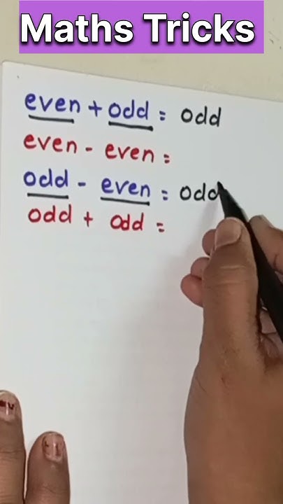 Awesome Maths Tricks||Odd & Even number #mathstricks #shortsfeed #viral #trending #evennumbers # ...