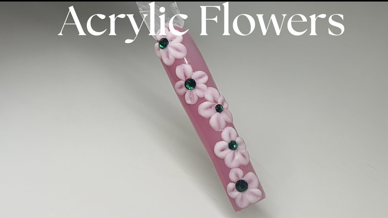 how to do acrylic flowers - YouTube