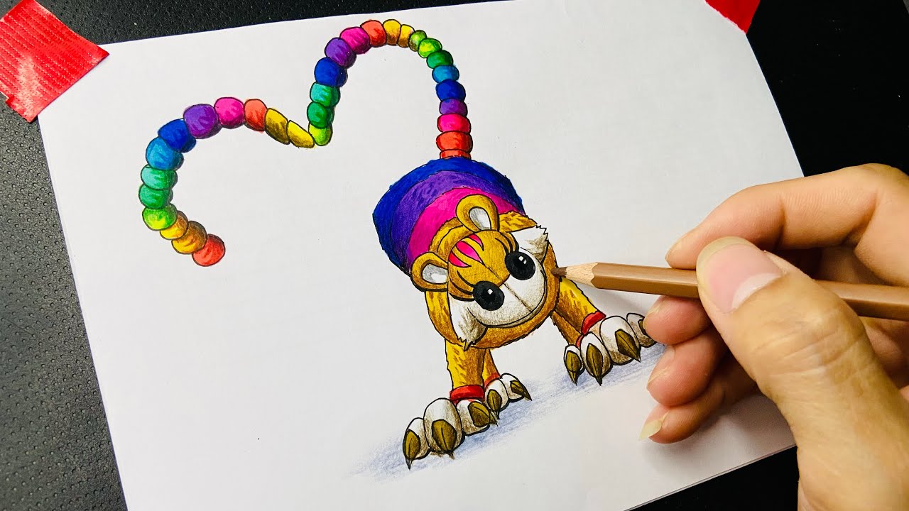 How to draw yarnabelle in poppy playtime chapter 5 /วิธีวาด ยานาเบลลี่ ...