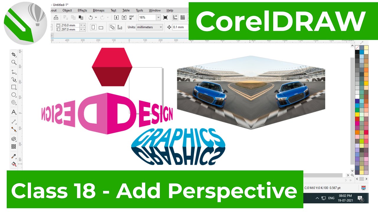 Add Perspective in CorelDRAW | Class 18 - YouTube