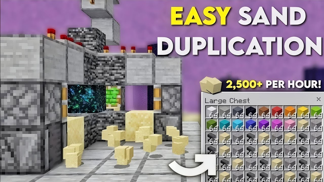 BEST SAND DUPLICATION FARM In 1.21 Minecraft Bedrock Edition! - YouTube