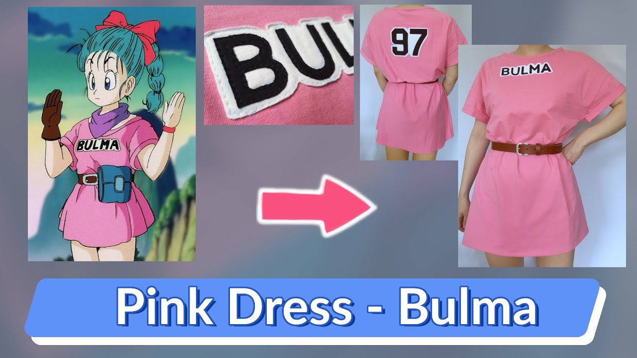 Bulma Briefs Cosplay Tutorial - Pink Dress - Dragonball - DIY Sewing ...