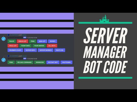 HOW TO MAKE SERVER MANAGER BOT | OPEN SOURCE - YouTube