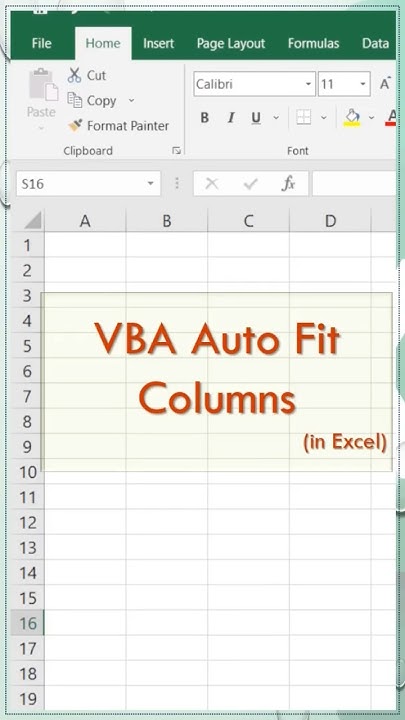 VBA Auto Fit Column | Excel | #excel #shorts #youtubeshorts - YouTube