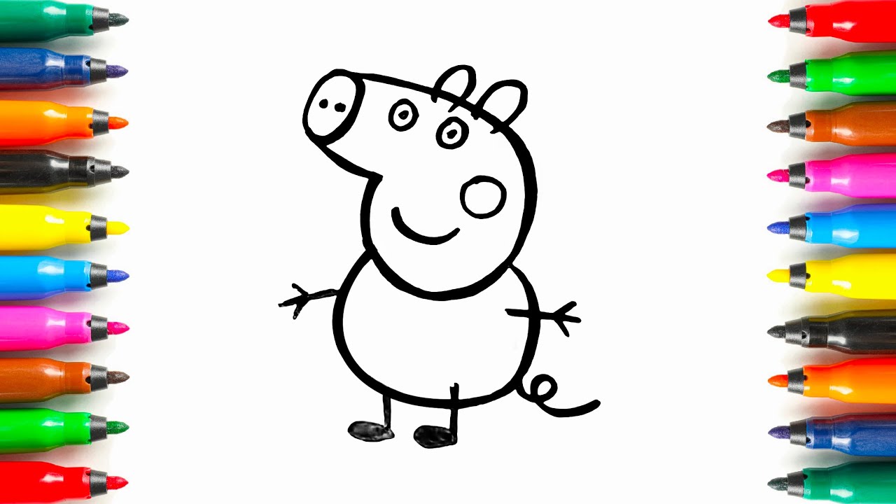 How to draw George Pig #peppapig #drawing - YouTube