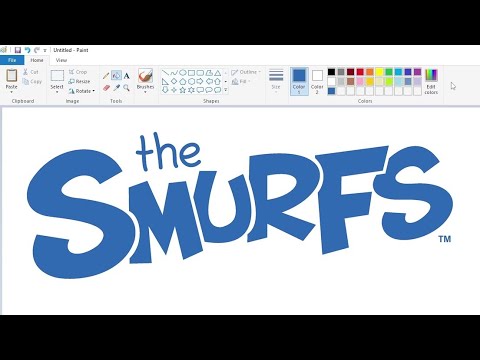 How to draw The Smurfs logo using MS Paint | How to draw on your ...