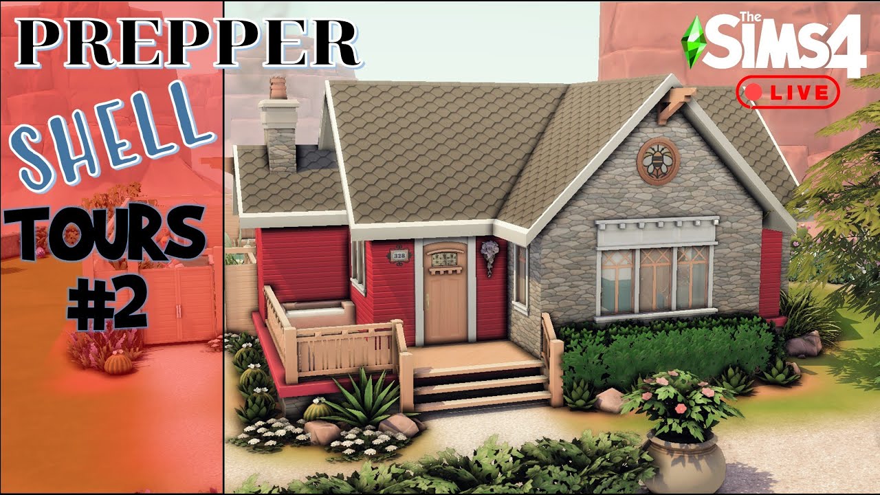 Sims 4 Prepper Shell Challenge: Epic Builds Tour Part 2! - YouTube