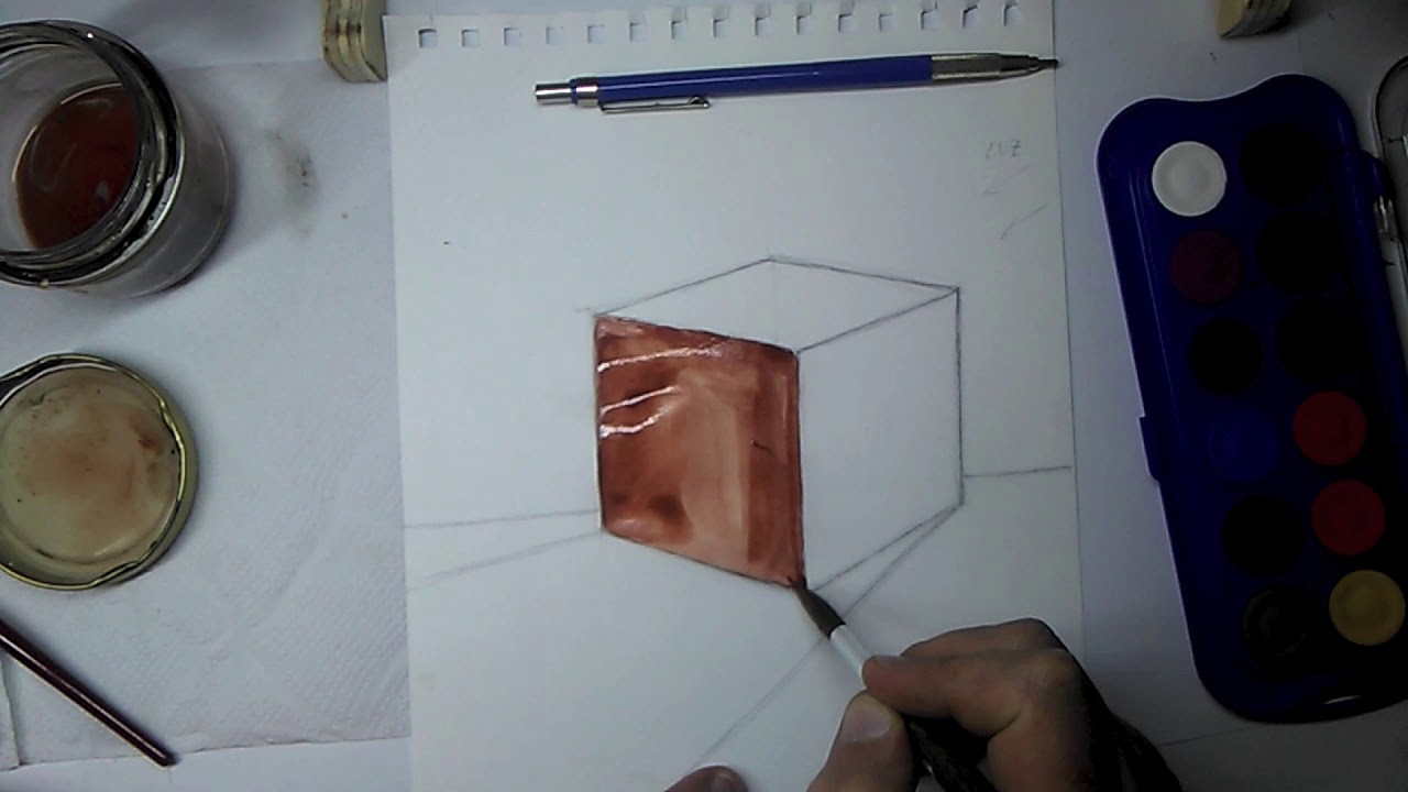 REPRESENTACIÓN DE VOLUMEN CON AGUADAS, TONOS. - YouTube