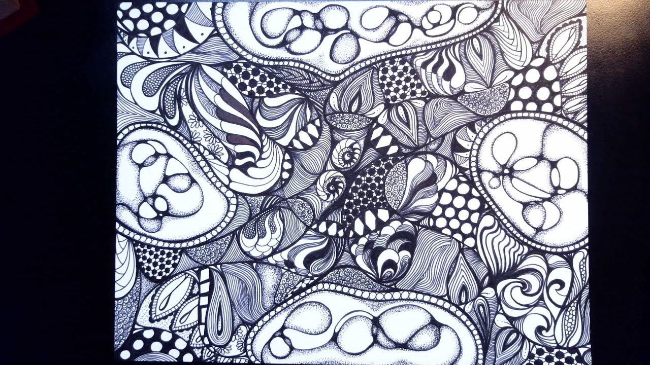 Zentangle Art MASTERPIECE 3 - YouTube