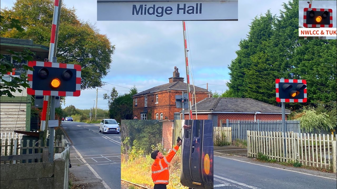 Midge Hall Level Crossing, Lancashire (With Token Exchange) - YouTube