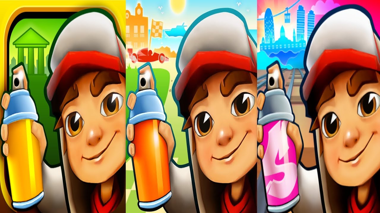 SUBWAY SURFERS ROME 2013 VS MONACO 2018 VS BARCELONA 2023 - YouTube