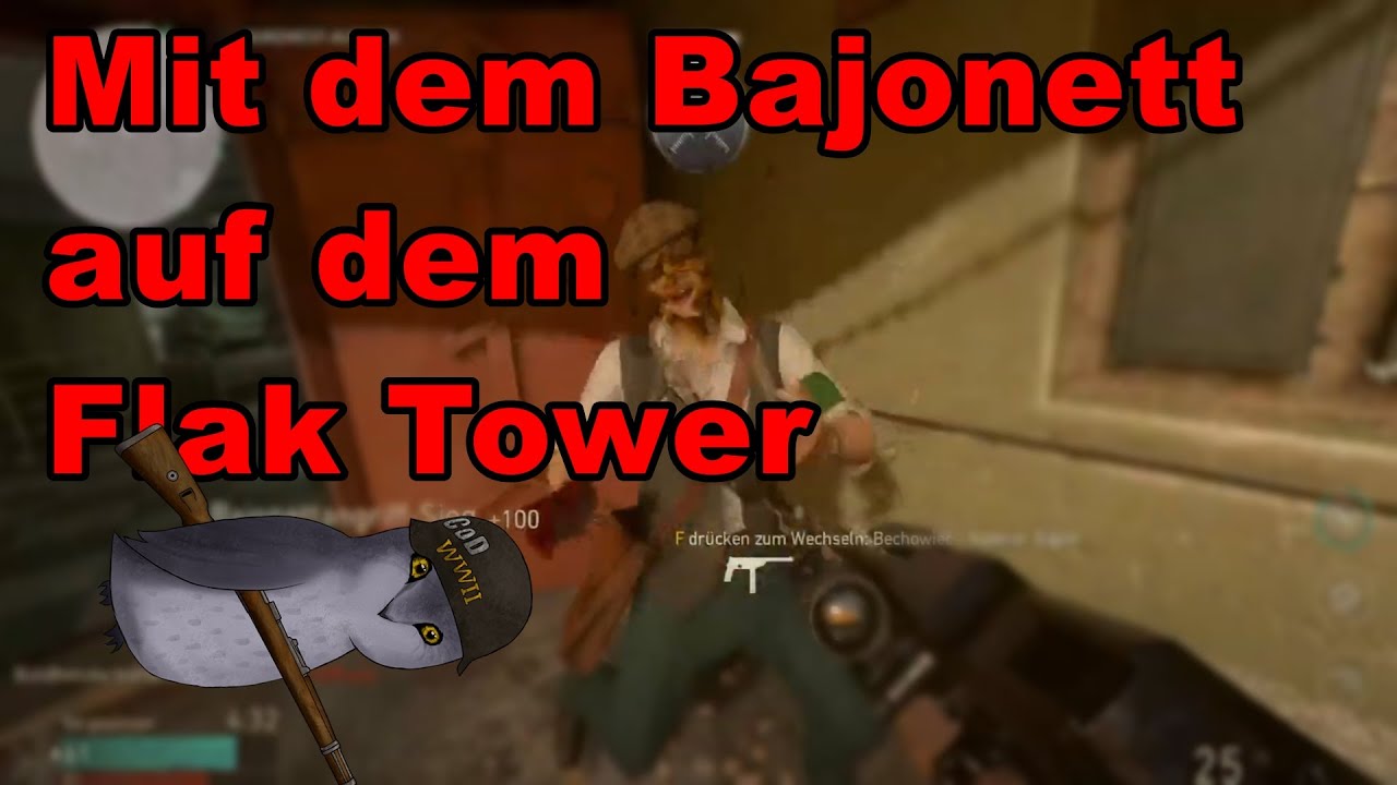 Mit dem Bajonett auf dem Flak Tower - CoD: WW2 Multiplayer - YouTube