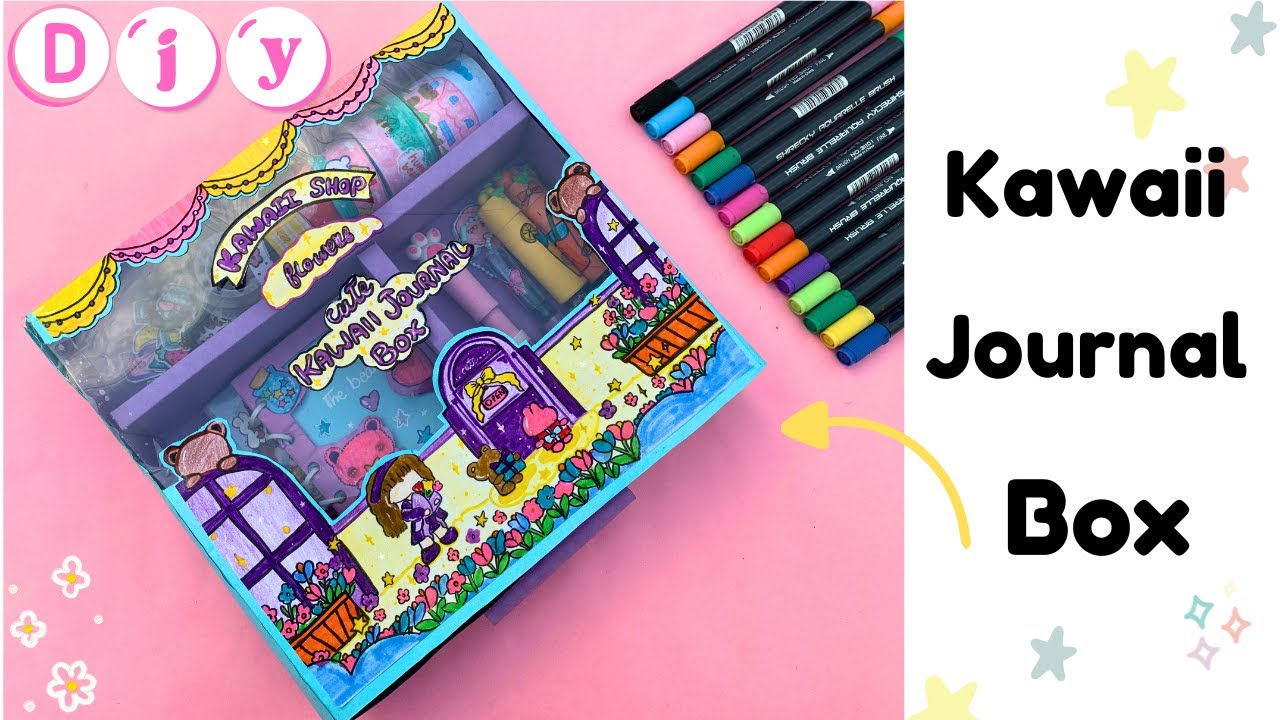 DIY Kawaii Journal Box | How to Make Cute Journal Kit at Home - YouTube