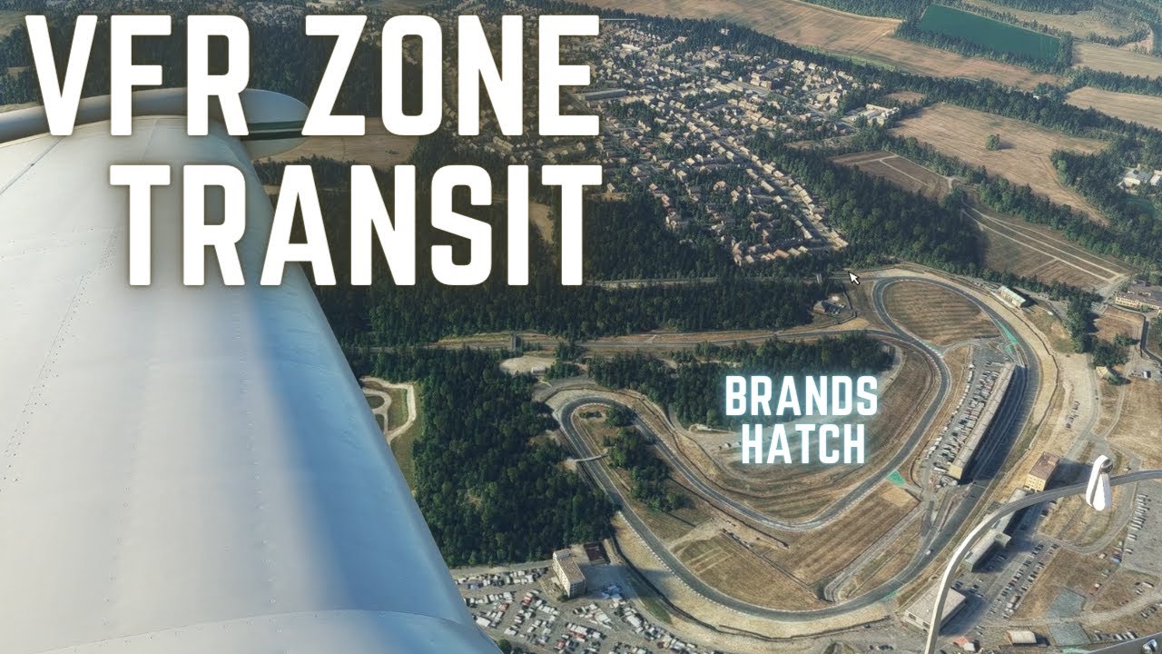 Gatwick Zone Transit via Brands Hatch Race Track - VATSIM ATC - YouTube