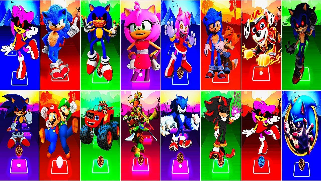 TILES HOP FUN GAME Prime Sonic Exe - Mario || Tiles Hop EDM Rush - YouTube