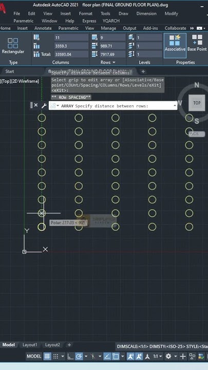 The ARRAY command in AutoCAD - YouTube