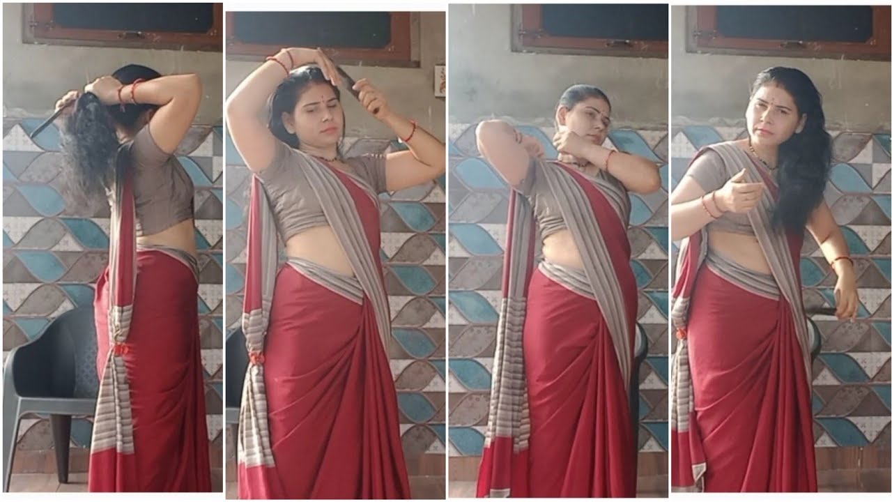 Daily Vlog 🥻Saree Vlog Saree Mai Kiya Hair Comb Requested Video - YouTube