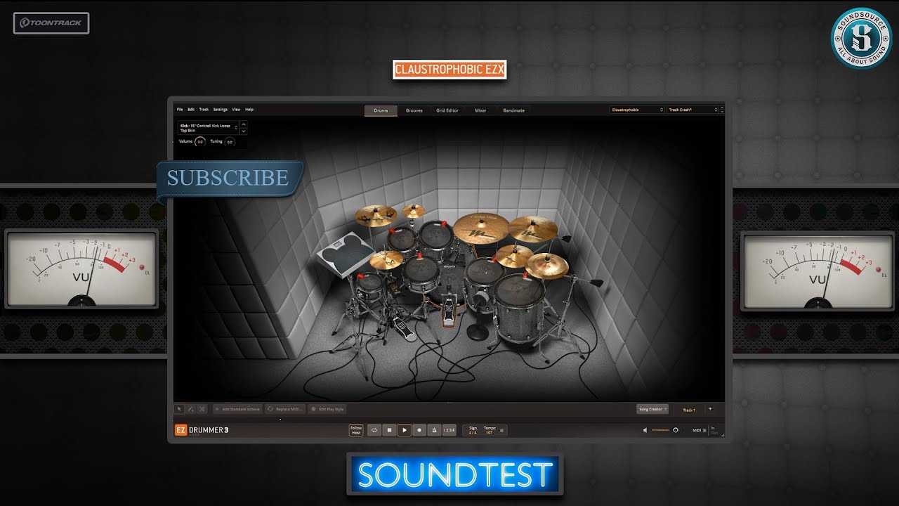 CLAUSTROPHOBIC EZX - Toontrack EZDrummer 3 - ALL PRESETS - YouTube