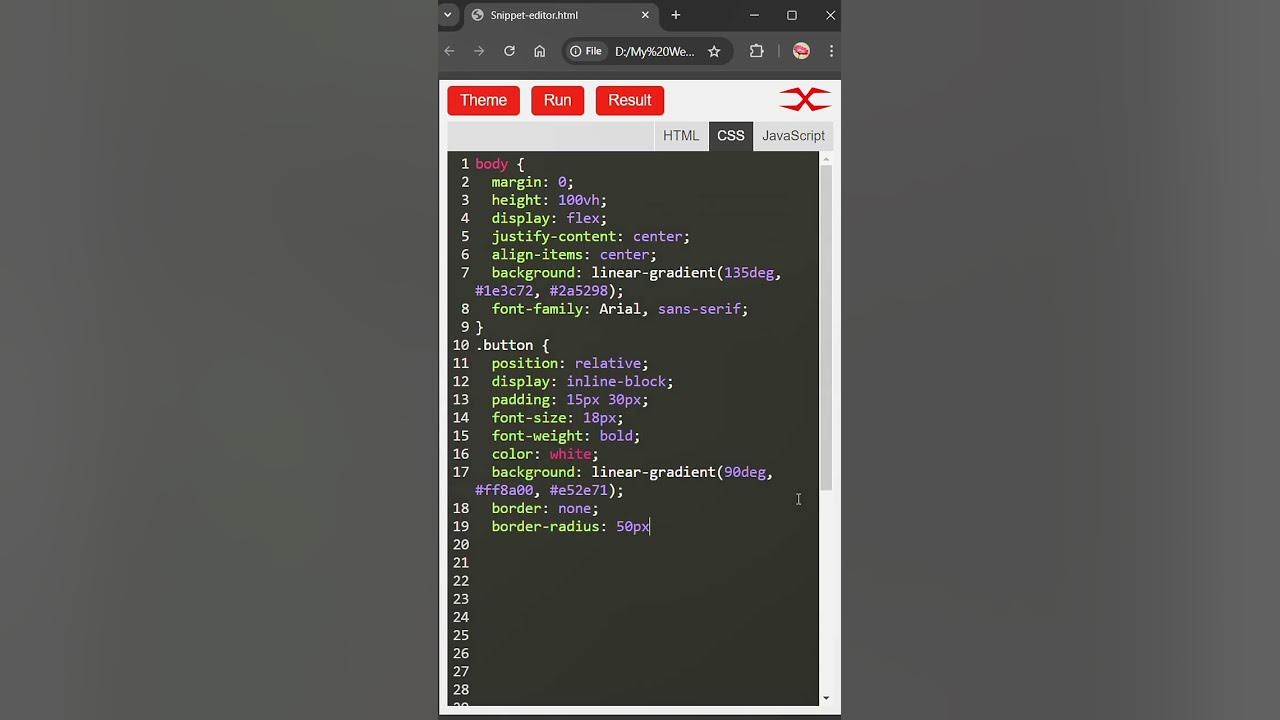 Button Gradient Html Css Html Css Webdevelopment Codingtutorial Frontenddevelopment Youtube