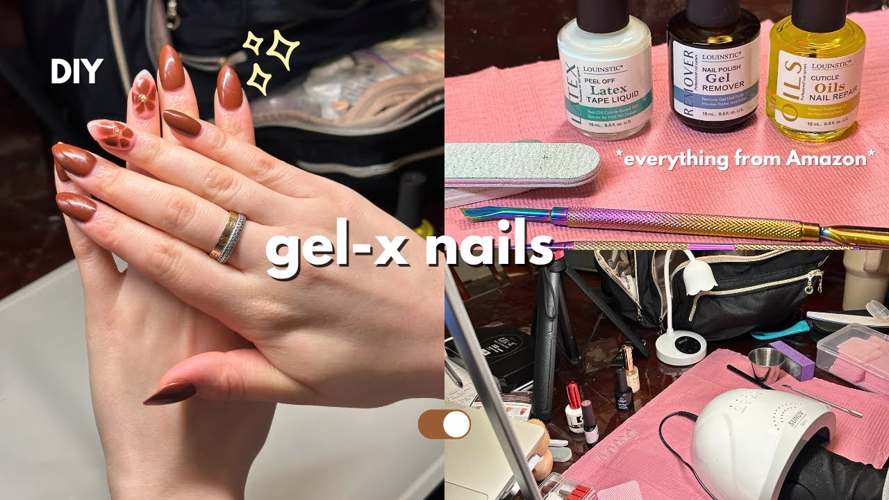 How I do Gel-X nails at home! + How I remove them using LOUINSTIC Gel ...