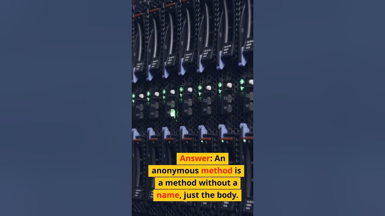 What is an anonymous method in CSharp? DotNet Interview Question 42 of 100: - YouTube