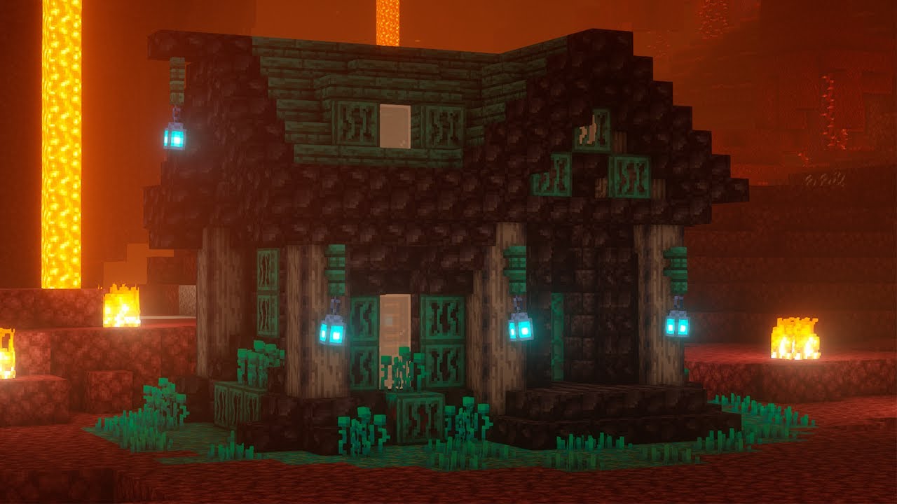 Minecraft: Como hacer una CASA HERMOSA EN EL NETHER!!🔥 (1.16) - YouTube