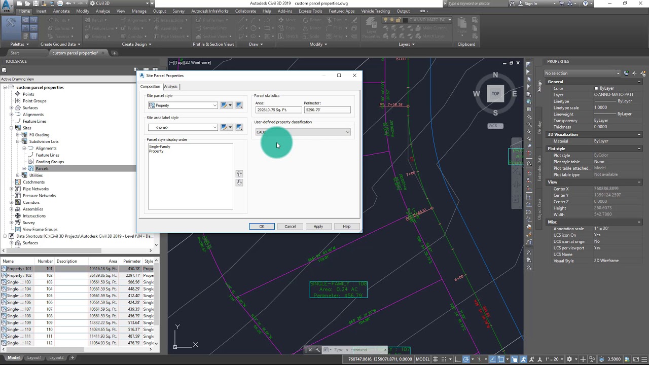 Leveraging User-Defined Properties for Civil 3D Parcel Design - YouTube