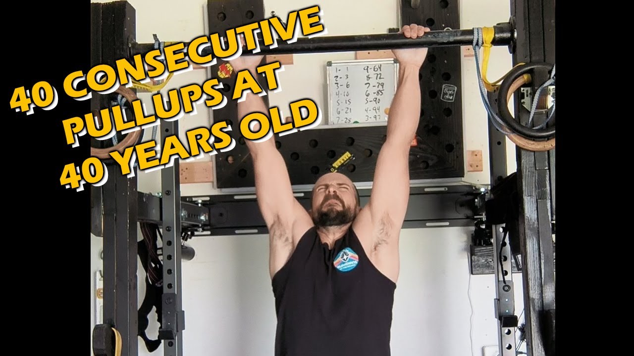 40 Year Old Doing 40 Consecutive Pullups - YouTube