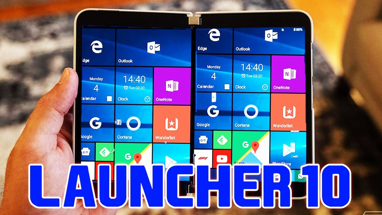 MICROSOFT SURFACE DUO LAUNCHER 10 REVIEW ON ANDROID 12L!| THIS IS ...
