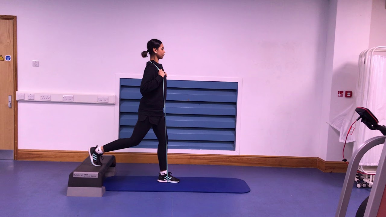 Rear Foot Elevated Banded Split Squat - YouTube