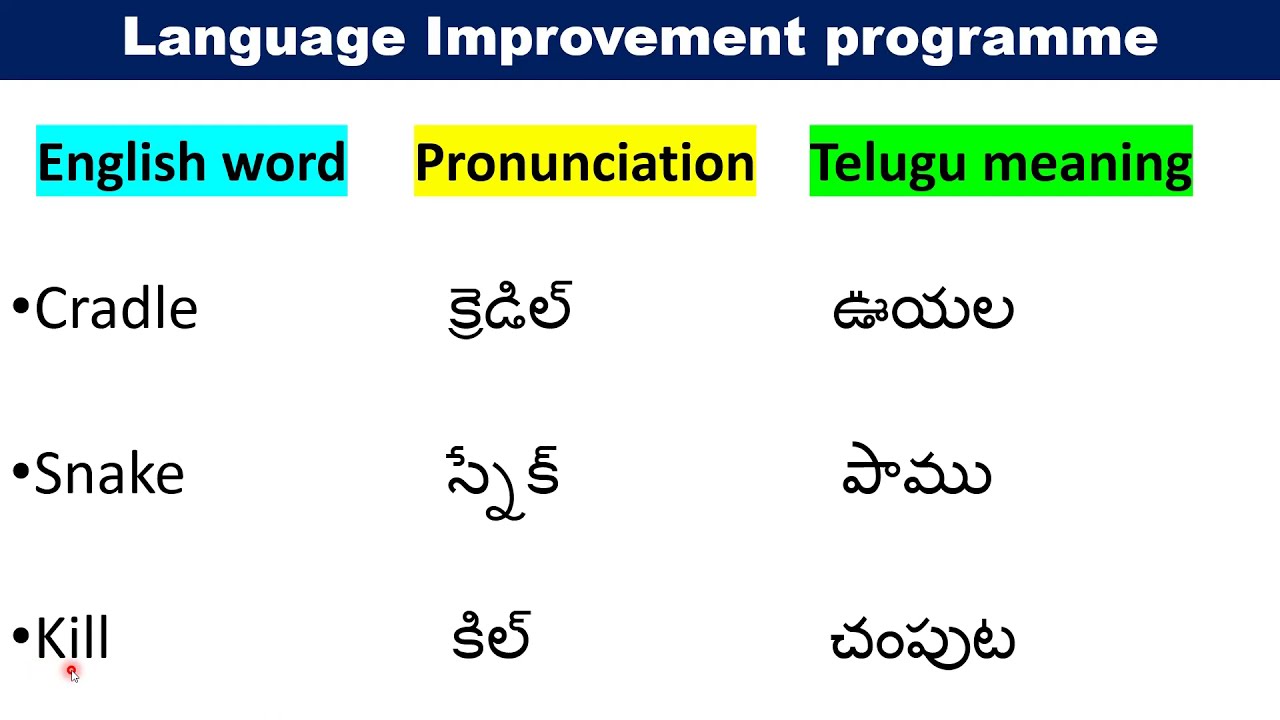Language Improvement Programme - YouTube