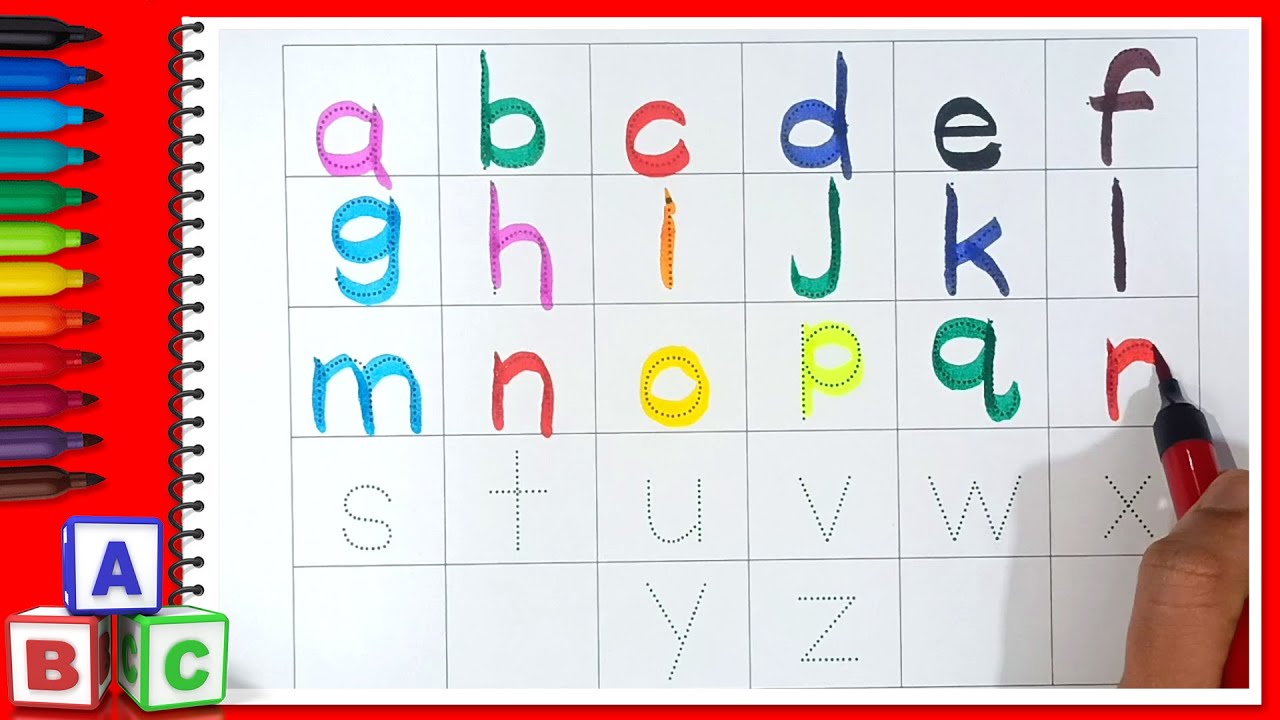 Learn to Write Alphabet | A to Z | A for Apple, B for Ball | ABCD in ...