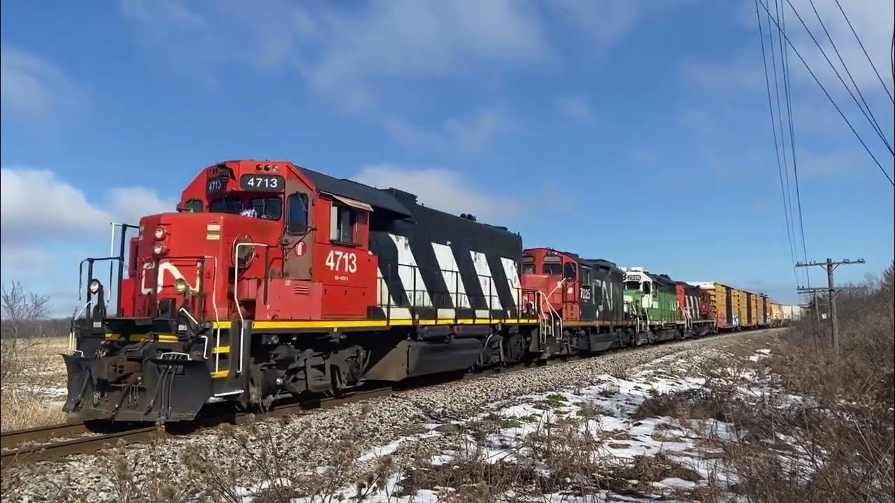 Chasing CN L568 - CN 4713 West (February 03 2024) - YouTube