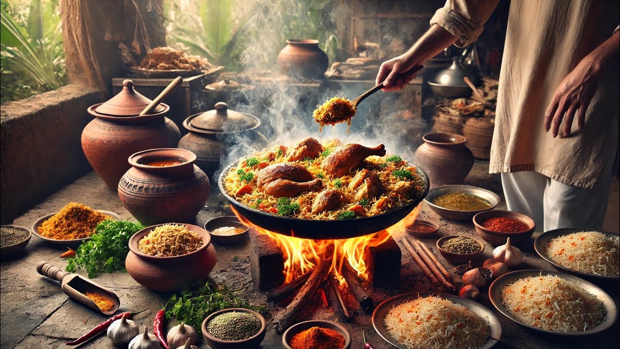 🔥 Authentic Live Chicken Biryani Cooking Over an Open Fire – A ...