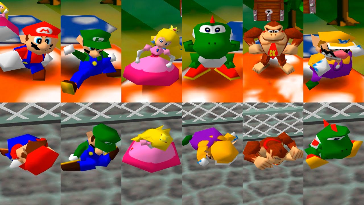 Mario Party - All Characters Wins And Loses Animation - YouTube