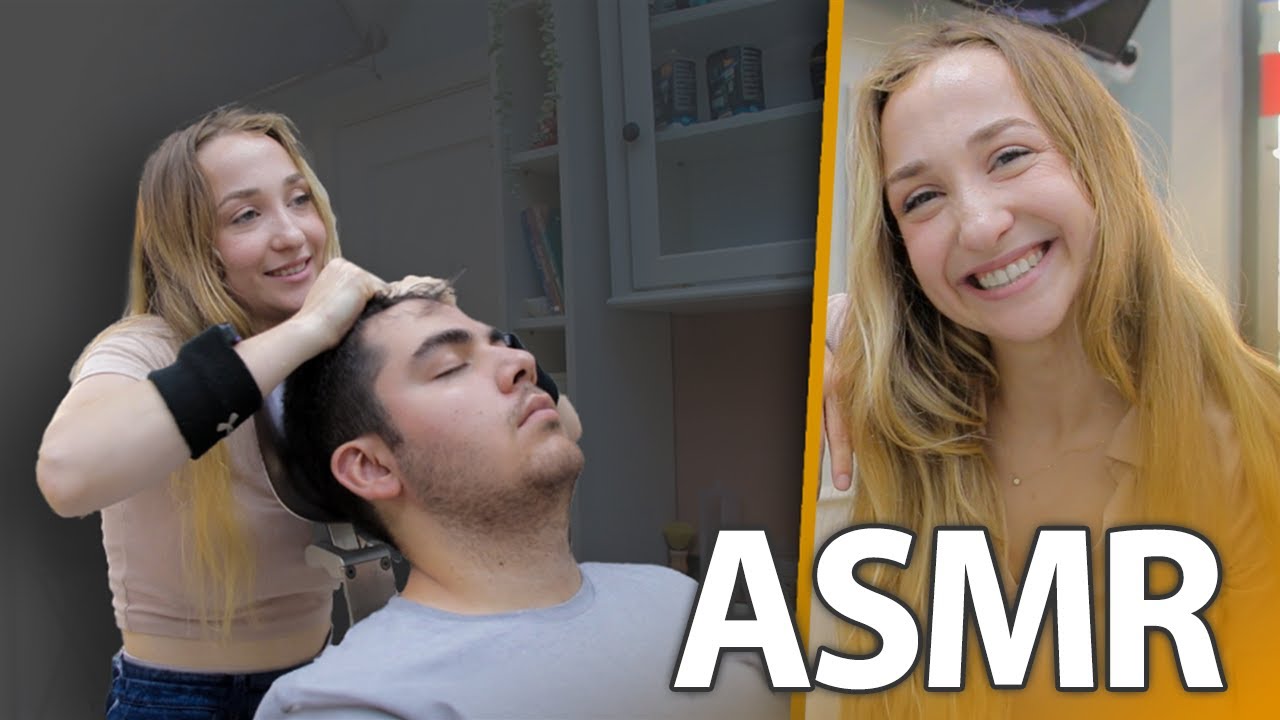 HEAL YOUR PAIN With Female Barber Dila | Asmr Head Massage, Back ...