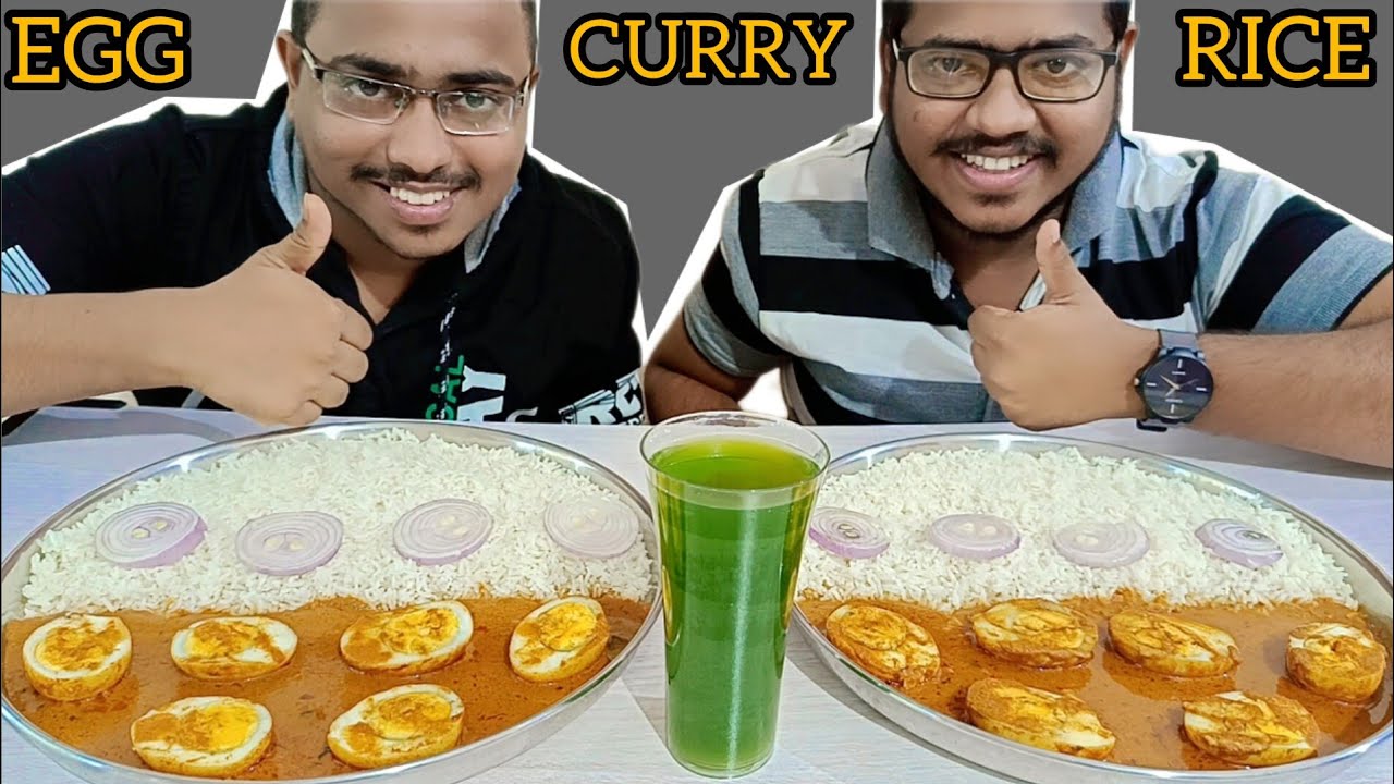 Egg Curry With Rice Eating Challenge | Anda Curry With Rice Eating ...