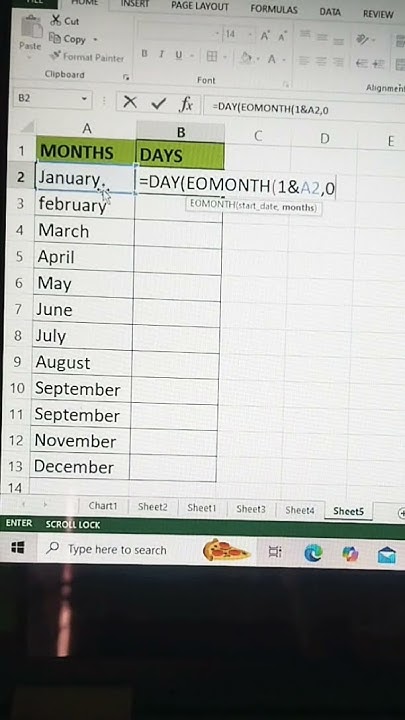 "How to calculate days in a month?"#excel #shortvideo #shortfeed #exceltips #exceltricks - YouTube