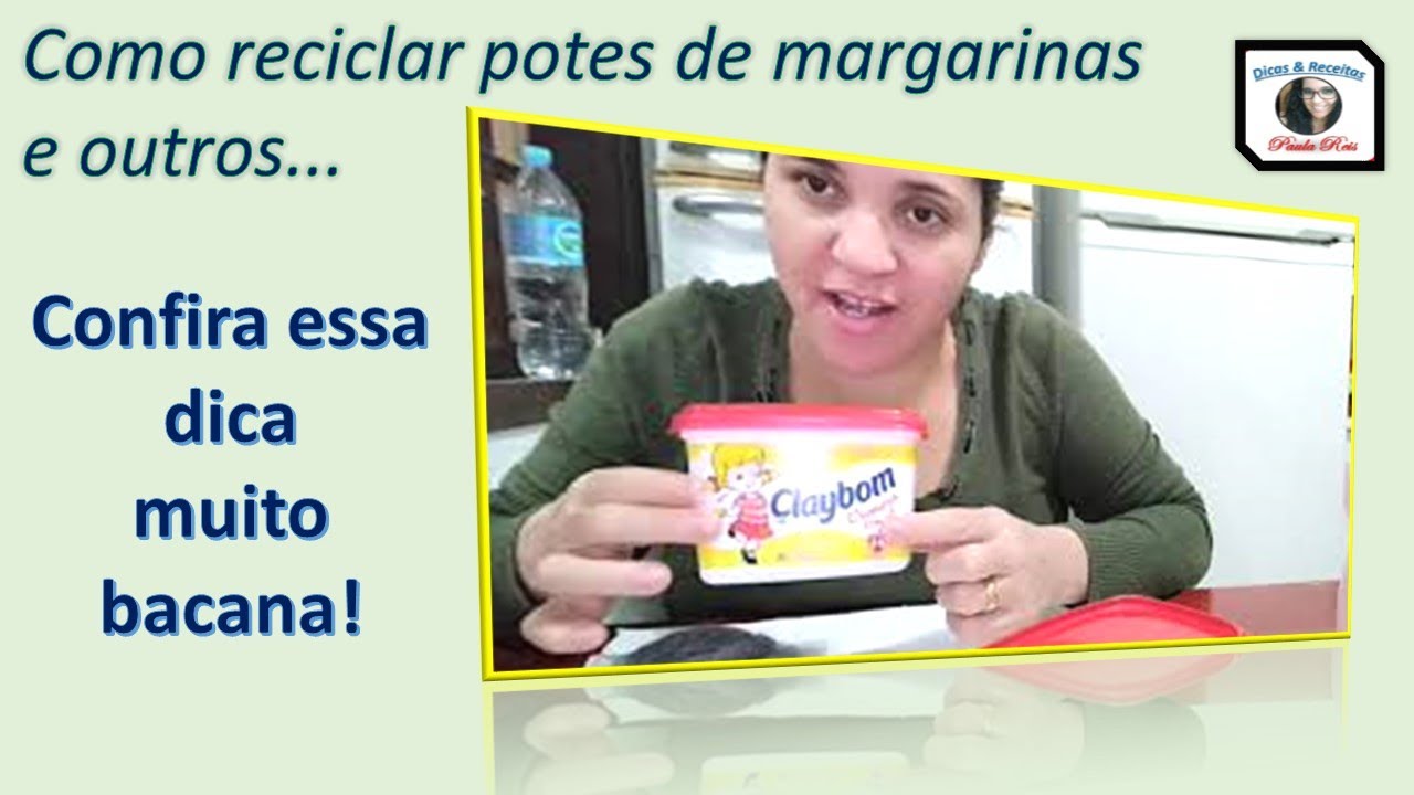 Como tirar o rótulo do pote de margarina. - YouTube