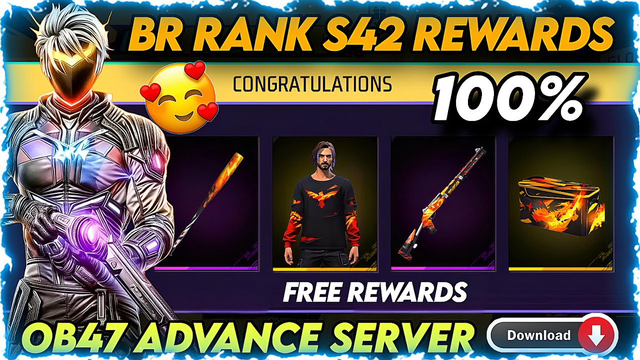 FREE FIRE BR RANK S42 FREE REWARDS | BR RANK S42 FREE REWARDS | FREE ...