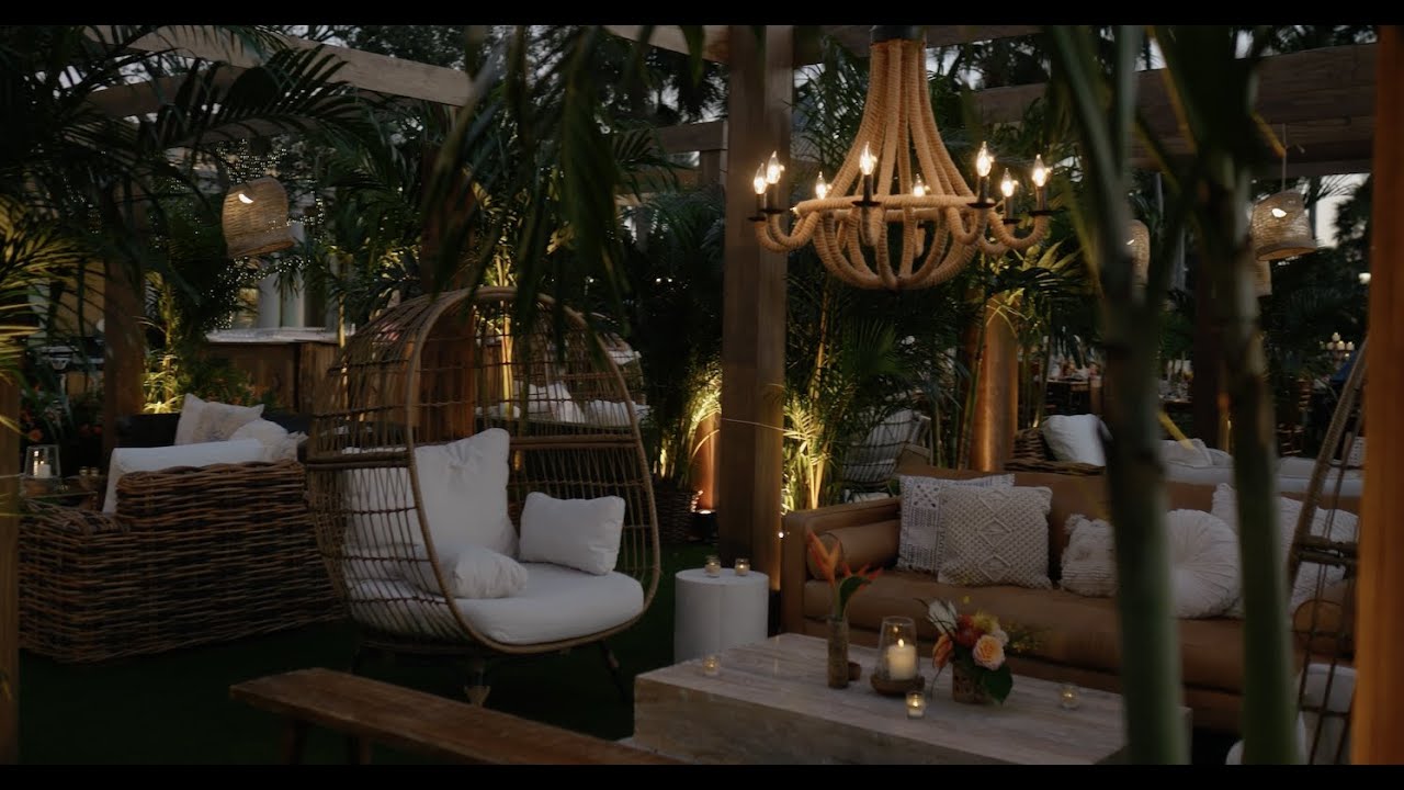 Rustic, Tropical Chic Outdoor Dinner Party - YouTube