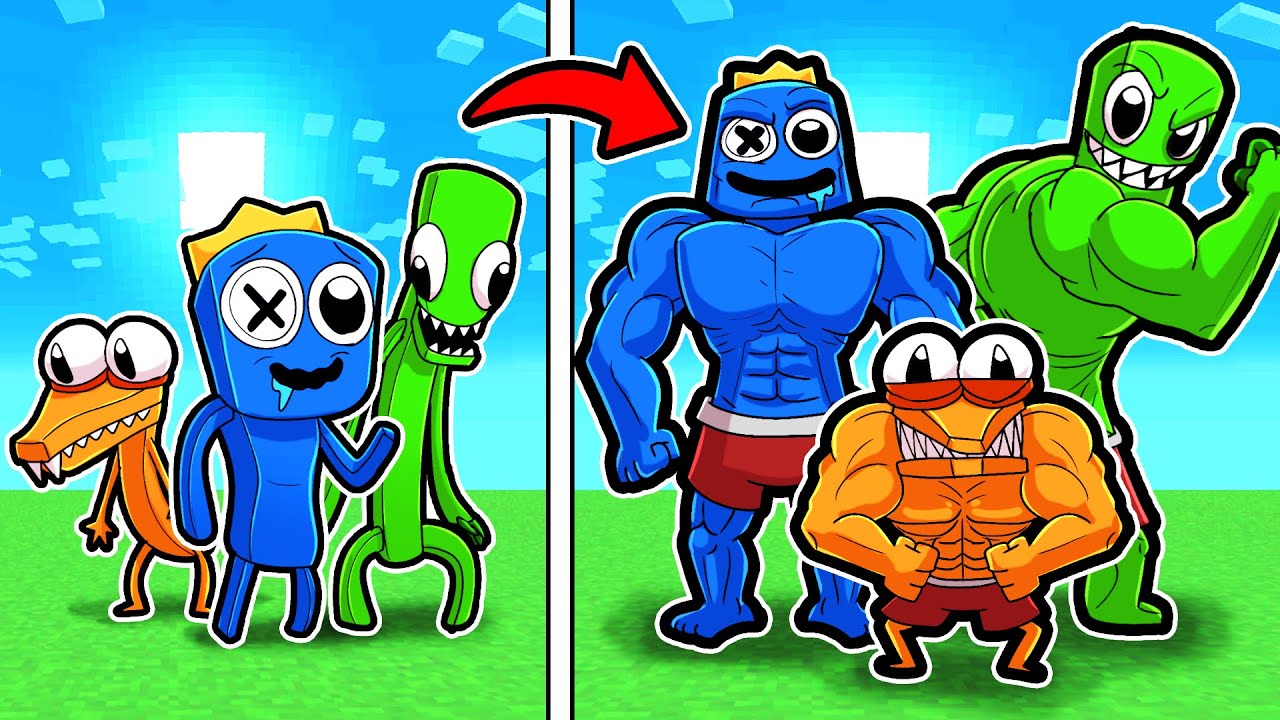 Rainbow Friends but Everyone = JACKED! (Bulked Up) - YouTube